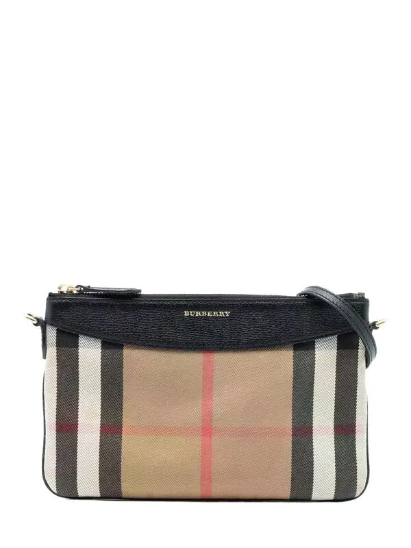 Burberry Mega Check Peyton Crossbody Bag - Brown