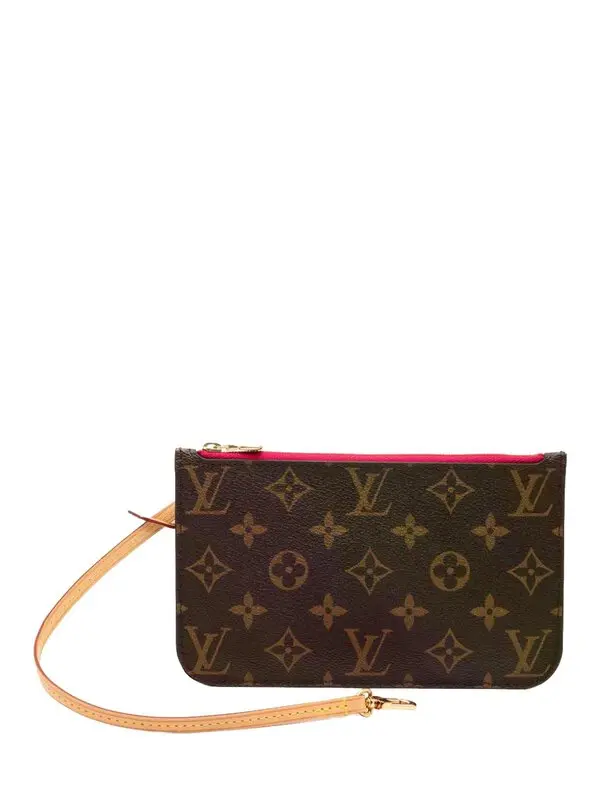 LOUIS VUITTON 2017 Monogram Neverfull Pouch - Brown