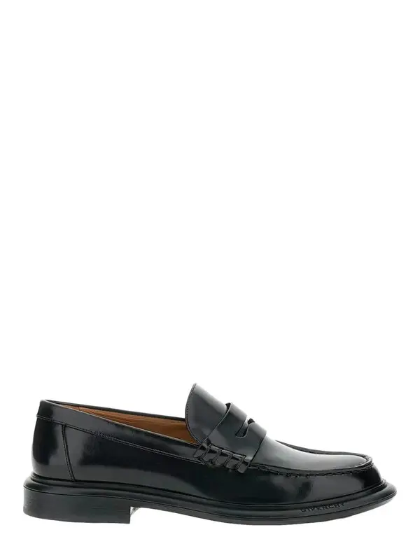 Givenchy Brushed-leather Loafers - Black