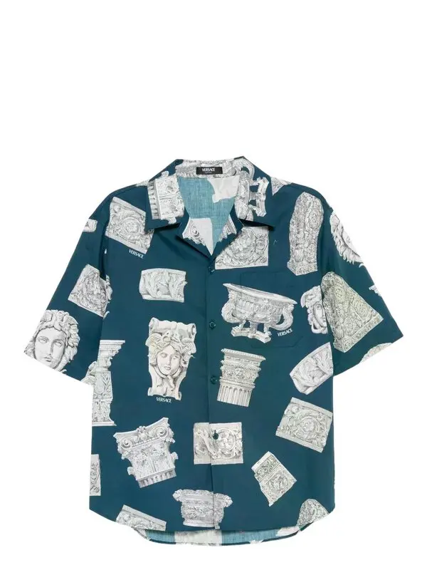 Versace Cotton Poplin Shirt - Blue