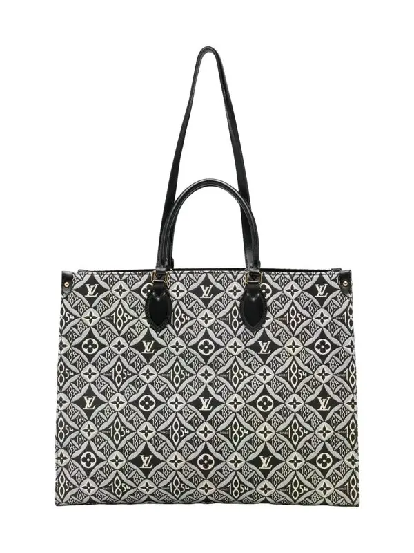 LOUIS VUITTON Onthego Gm Jacquard-monogram Tote - Black