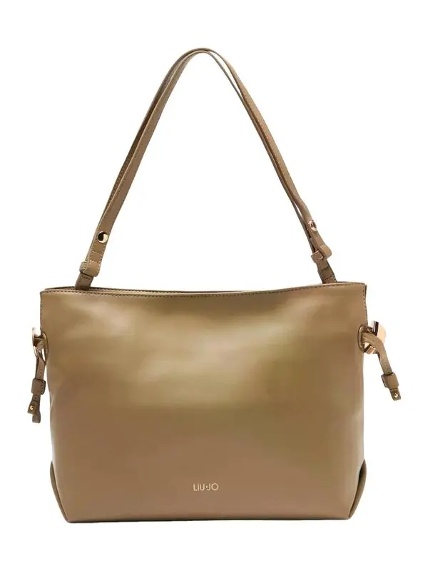Liu Jo Riccy Medium Logo Lettering Shoulder Bag - Neutrals
