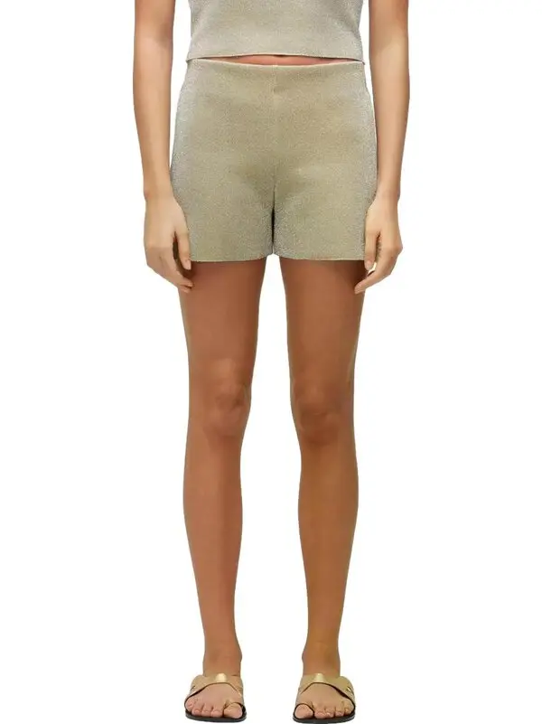 OSKLEN Metallic Mini Shorts - Neutrals