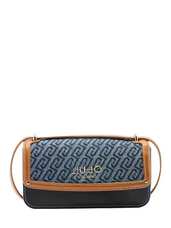 Liu Jo Jacquard Flap Crossbody Bag - Blue