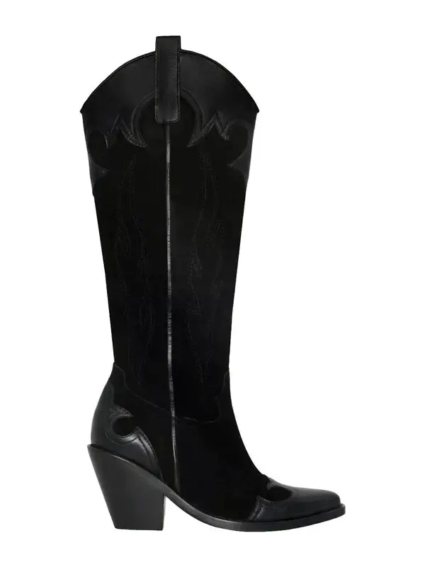 Johanna Ortiz Western Legacy Leather Boots - Black