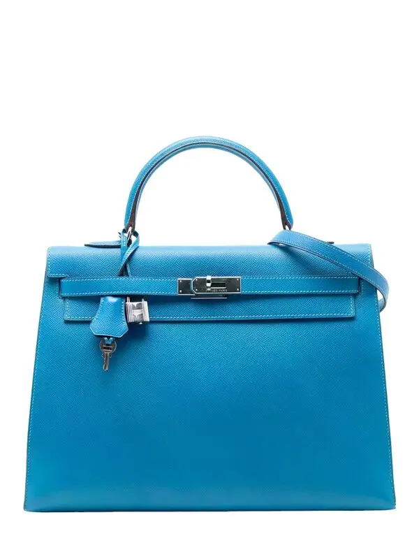 Hermès 2011 Epsom Kelly Ii Retourne 35 Satchel - Blue