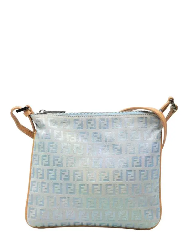 Fendi Zucchino Canvas Crossbody Bag - Blue