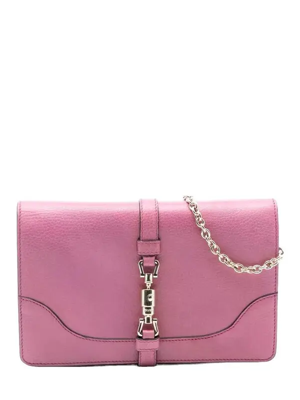 Gucci Pebbled Calfskin Piston Broadway Evening Bag - Pink