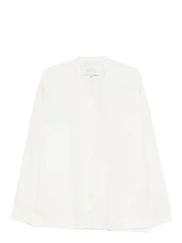 Studio Nicholson Collarless Shirt - Neutrals
