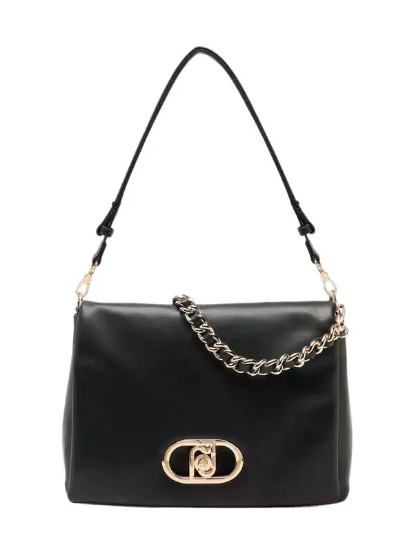 Liu Jo Braided Chain Satchel With Logo - Black