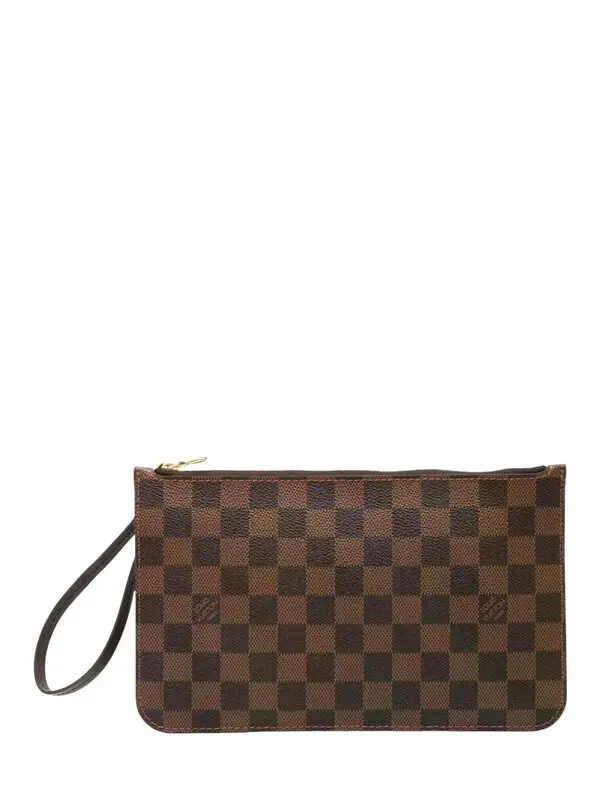 LOUIS VUITTON Damier Ebene Neverfull Mm Pouch - Brown
