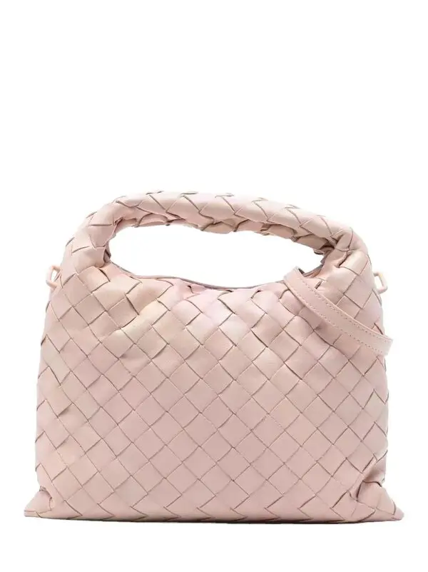 Bottega Veneta Mini Calfskin Intrecciato Hop Satchel - Pink