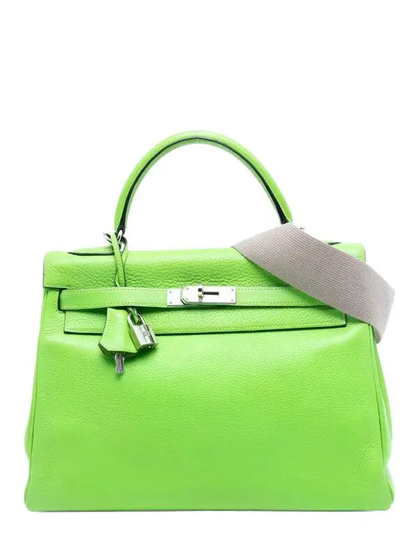 Hermès 2003 Clemence Kelly Ii Retourne 32 Satchel - Green