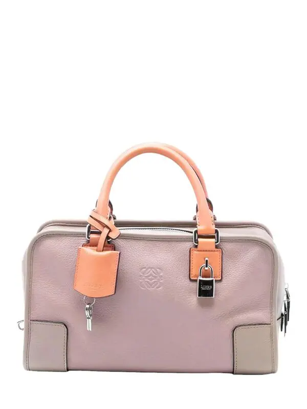 Loewe 2010-2025 Tricolor Amazona 28 Handbag - Purple
