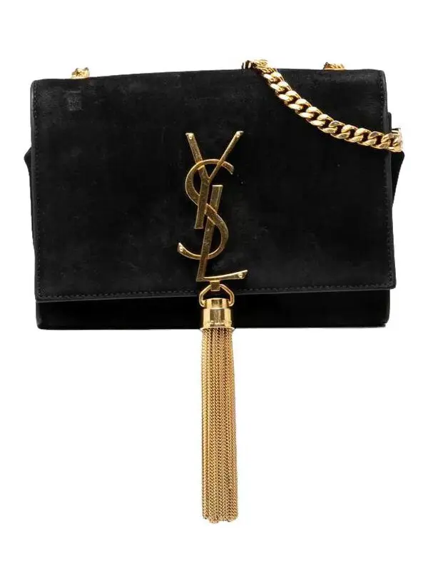 Saint Laurent 2015 Small Monogram Kate Tassel Crossbody Bag - Black