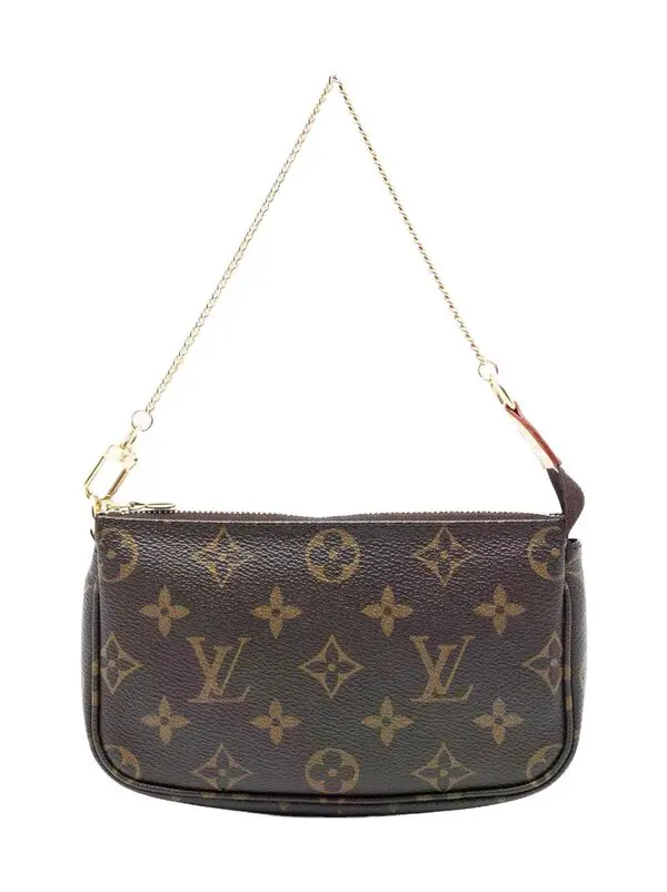 LOUIS VUITTON 2005 Monogram Mini Pochette Accessoires Handbag - Brown