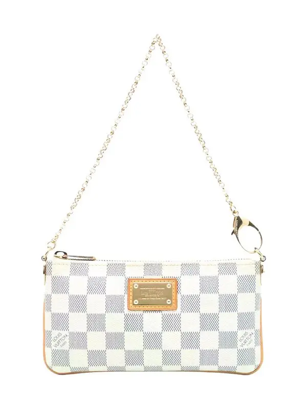 LOUIS VUITTON 2015 Damier Azur Pochette Milla Mm Handbag - White