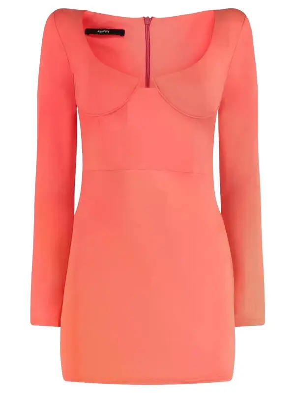 Alex Perry Long-sleeve Mini Dress - Orange
