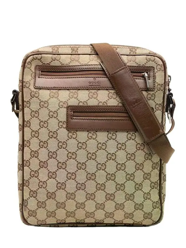 Gucci Gg Canvas Crossbody Bag - Brown