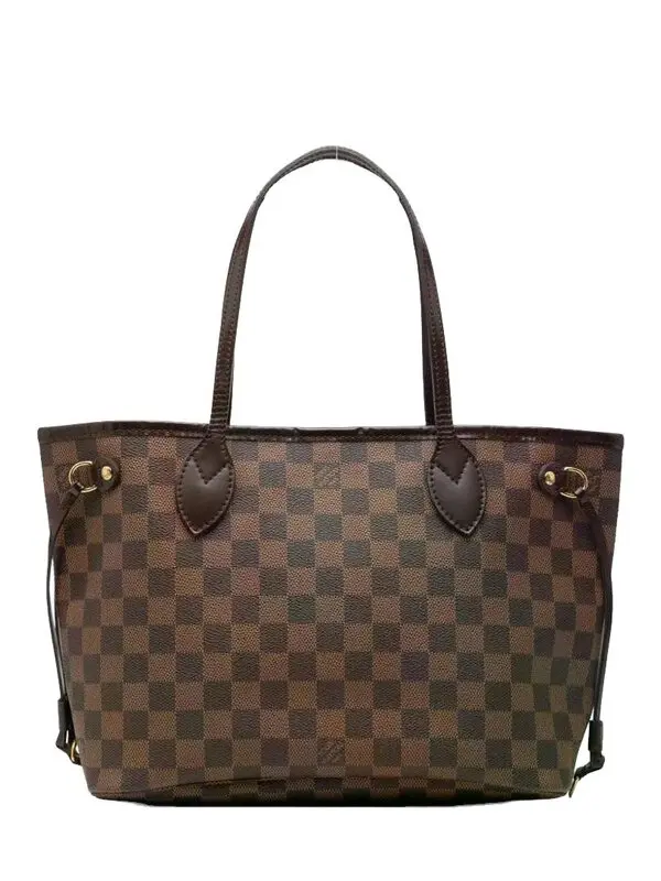 LOUIS VUITTON 2008 Damier Ebene Neverfull Pm Tote - Brown
