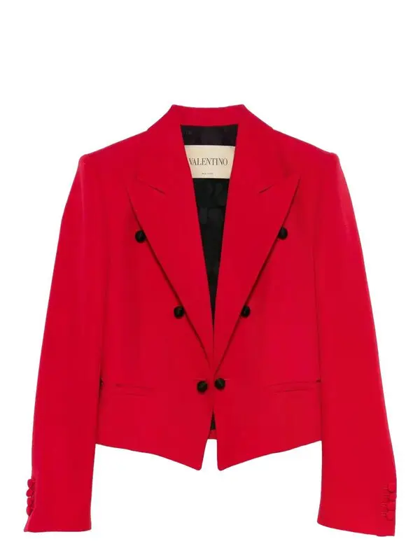 Valentino Garavani Buttoned Double-breasted Blazer - Red