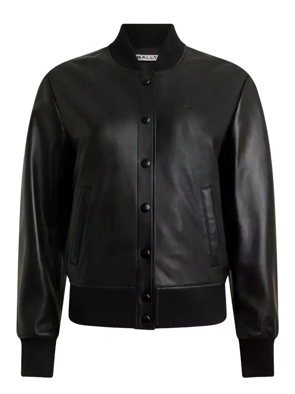 Bally Leather Bomber Jacket - Black