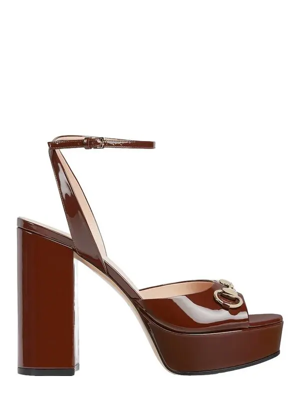 Gucci Horsebit Platform Sandal - Brown