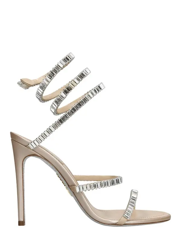 Rene Caovilla Embellished Cleo Spark 105 Sandals - Beige