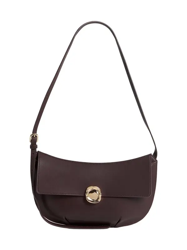 Claudie Pierlot Leather Shoulder Bag - Purple