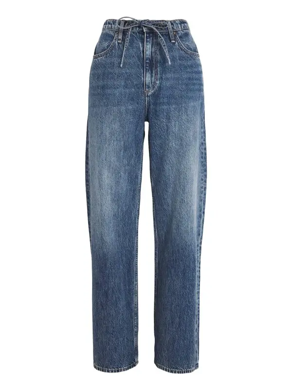 Rag & Bone Drawstring Wide-leg Jeans - Blue