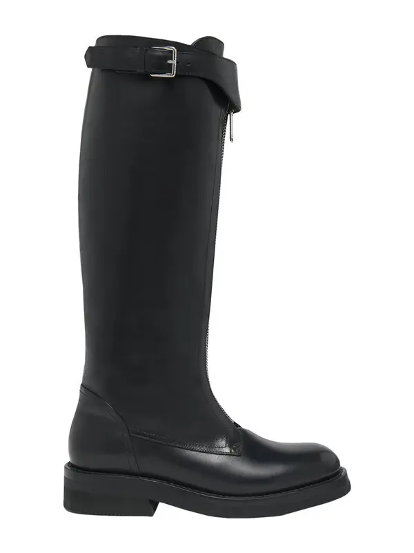 Alexander McQueen Leather Knee-high Boots - Black