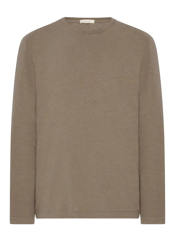 THE ROW Leon Cotton Long-sleeve T-shirt - Beige