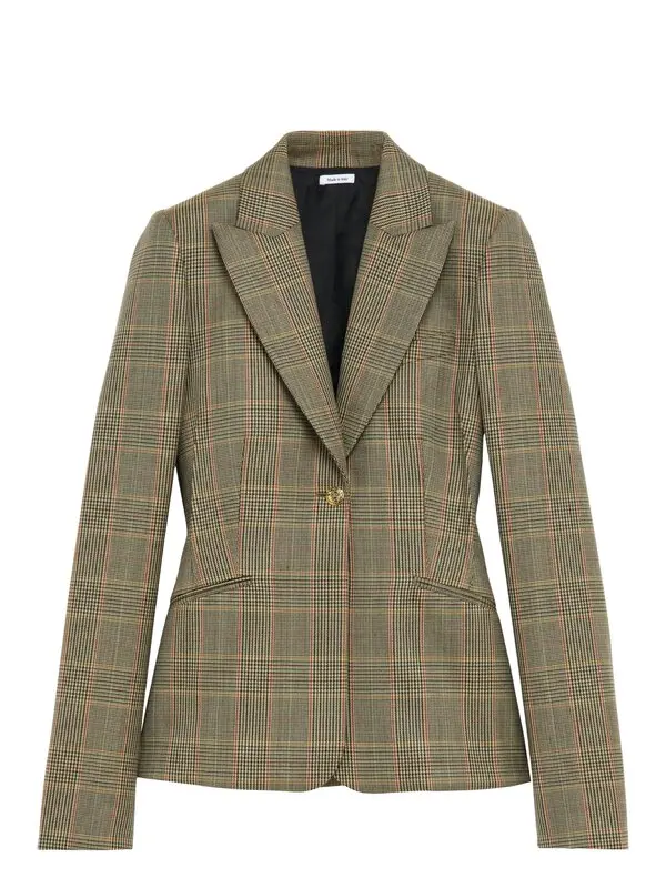 Alexander McQueen Wool Check Blazer - White