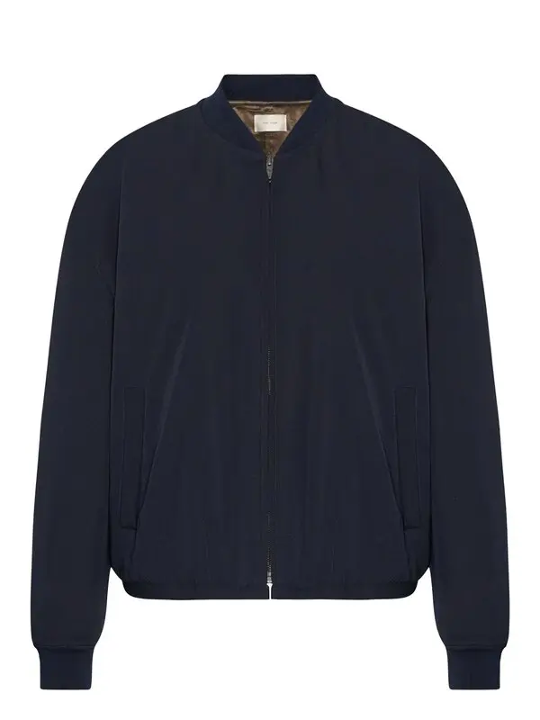THE ROW Fenn Wool Bomber Jacket - Navy