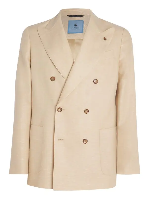 Colombo Cashmere-linen Robert Blazer - Yellow