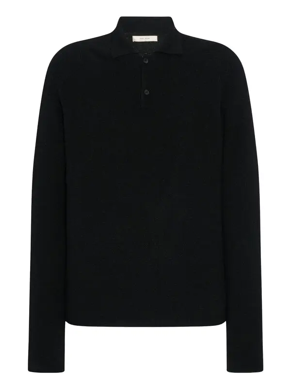 THE ROW Tiger Cashmere Polo Shirt - Black