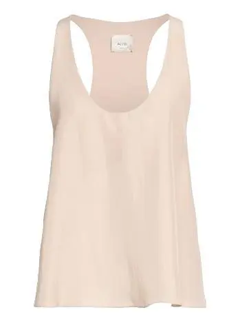 ALYSI Satin Sleeveless Top - Beige
