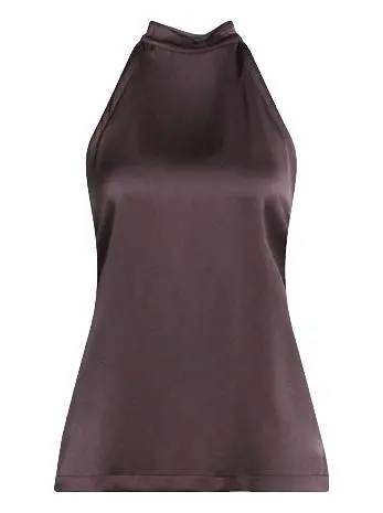 ALYSI Satin Top - Brown