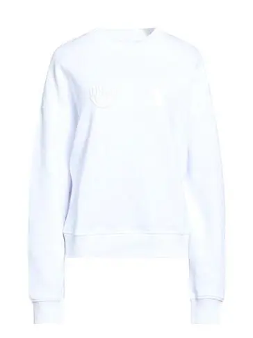 CHIARA FERRAGNI Cotton Sweatshirt With Embroidered Logo - White