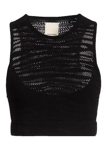 Emporio Armani Knitted Crop Top - Black