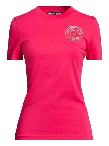 Versace T-shirt With Logo - Fuchsia