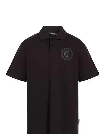 Just Cavalli Polo Shirt Size Cotton - Black