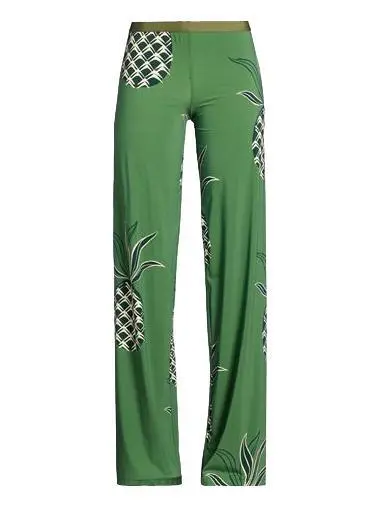 SIYU Wide-leg Floral-print Pants - Green