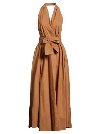 VICOLO Maxi Cotton Dress - Beige