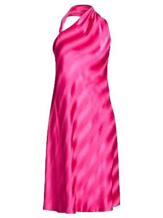 Emporio Armani Midi One-shoulder Dress - Fuchsia