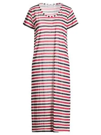 SHIRTAPORTER Striped Jersey Midi Dress - Red