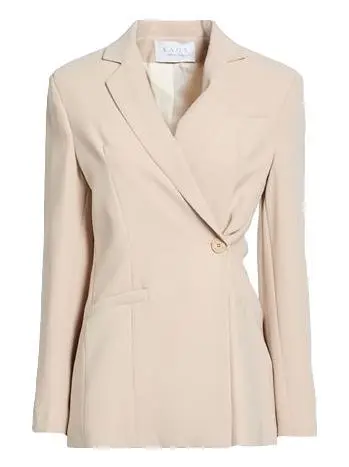 KAOS Crepe Double-breasted Blazer - Beige