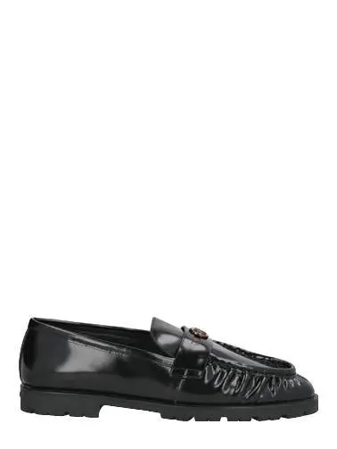 Pinko Loafers In Leather - Black