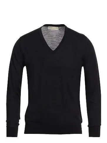 MODES Merino Wool V-neck Sweater - Blue