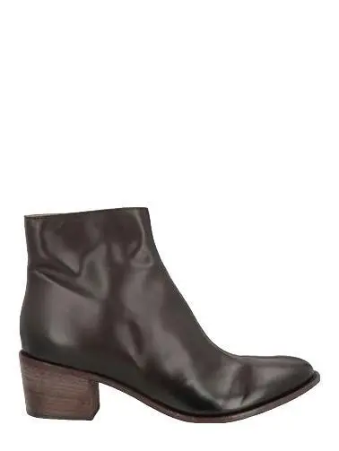 Moma Dark Calfskin Ankle Boots - Brown